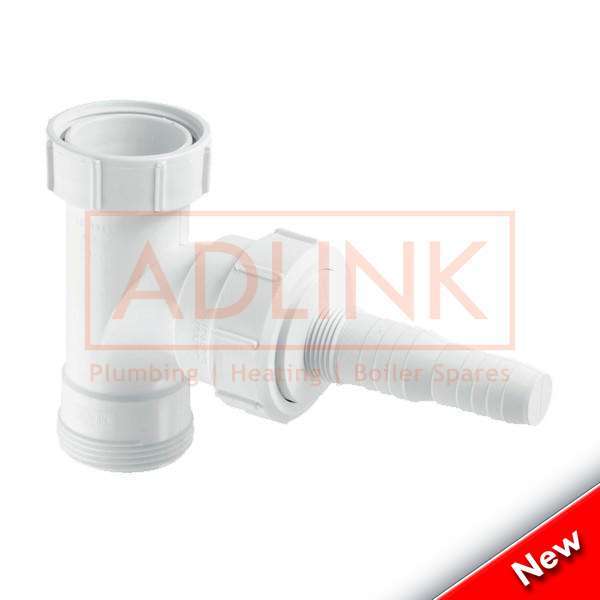 McAlpine 1Â¼" 32mm Domestic Appliance Swept Tee With Nozzle V34L for ...