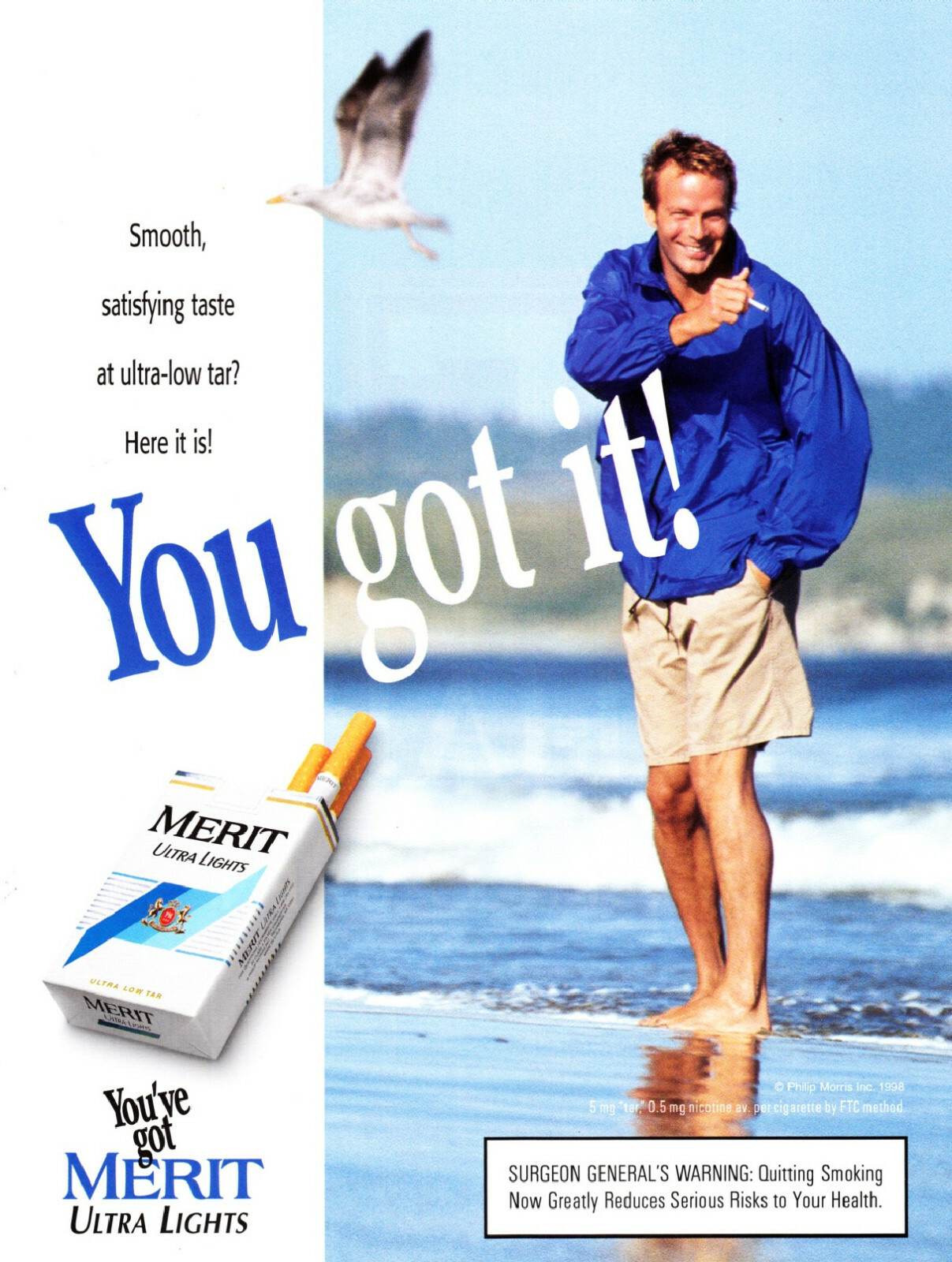 MERIT CIGARETTE AD #102 RARE 1998 VINTAGE OUT OF PRINT YOU GOT IT | eBay