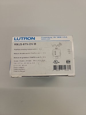 Lutron RMJS-8TN-DV-B 0-10 V Vive PowPak Dimming Module 784276150705| eBay