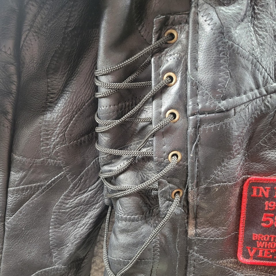 USMC Marines+Patches-Diamond Plate Leather Motorcycle/Unique Jacket ...
