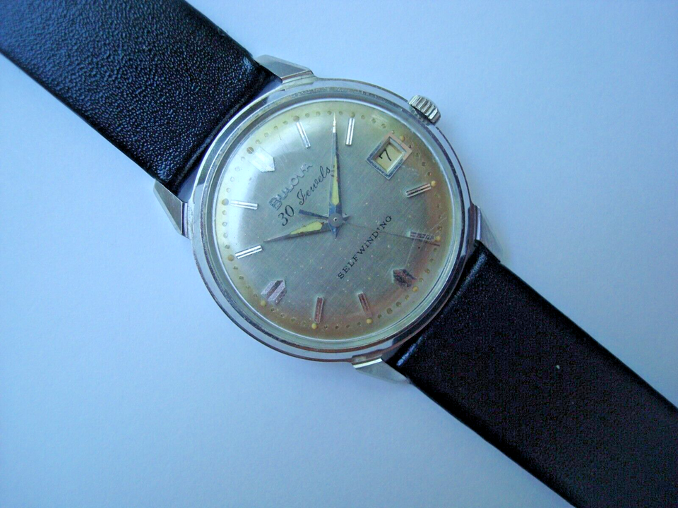 Bulova M6 Mens Automatic Selfwinding SS Watch 30 Jewel 11COACD Date USA ...