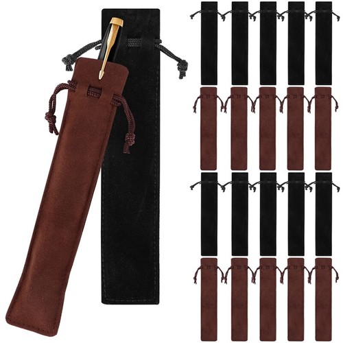 100Pcs Velvet Pen Pouch Bags, Drawstring Pen Sleeve Holders, 1.4X6 ...