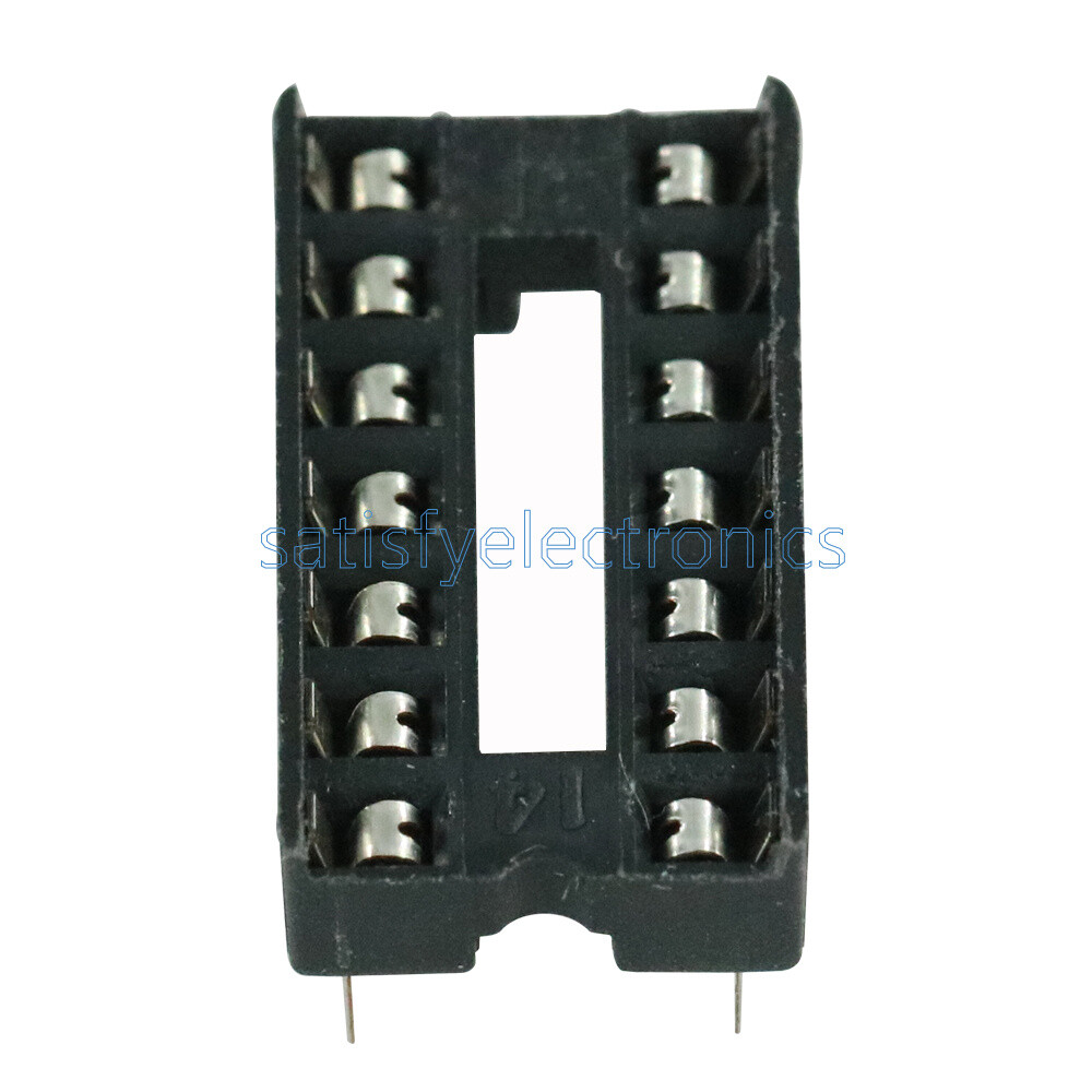 20PCS 14Pin DIP 14P IC Socket Adaptor Solder Type Socket Pitch Dual ...