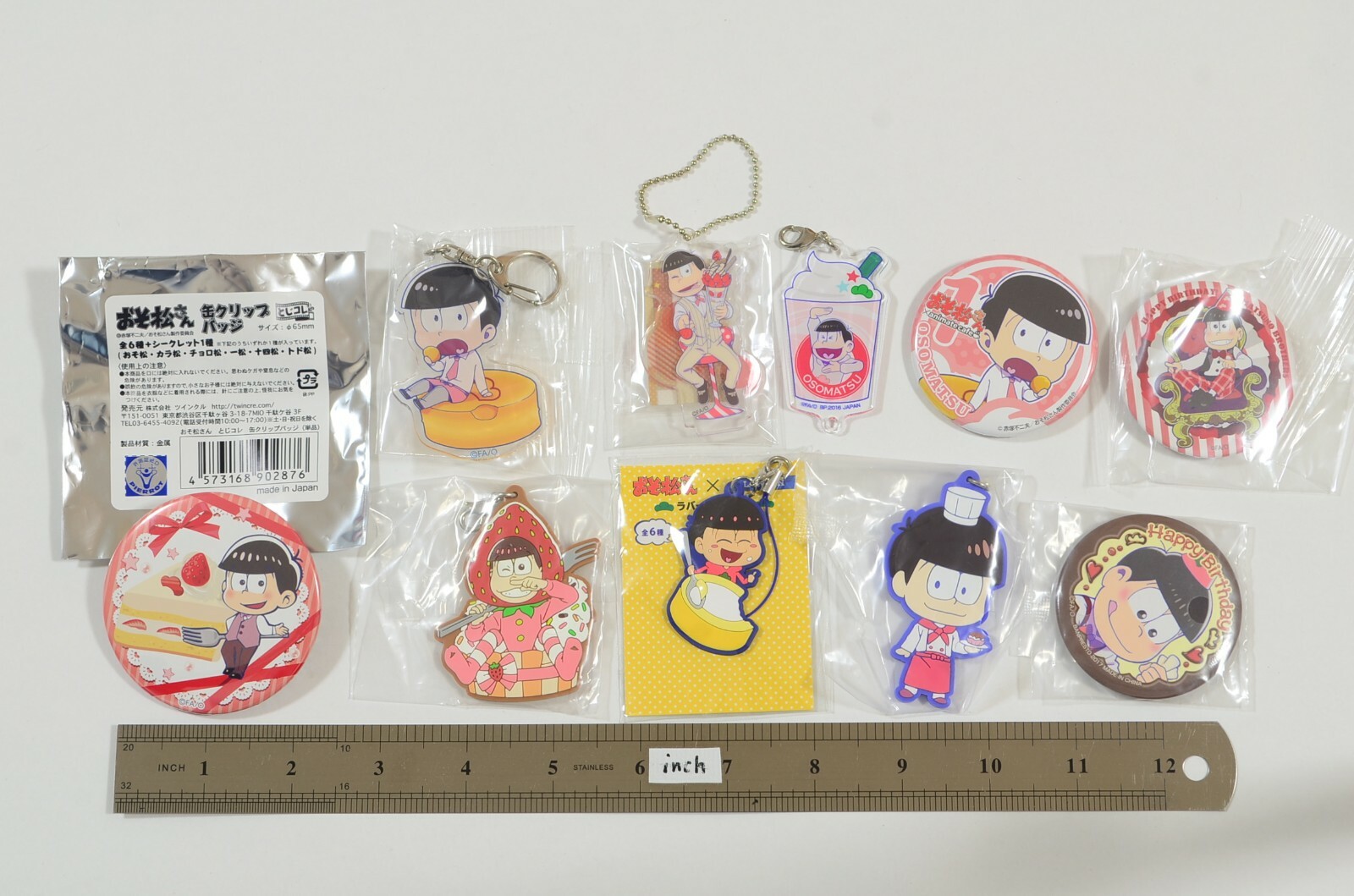 Osomatsu san OSOMATSU Lot Set Pin button badge Keychain Japan Anime ...