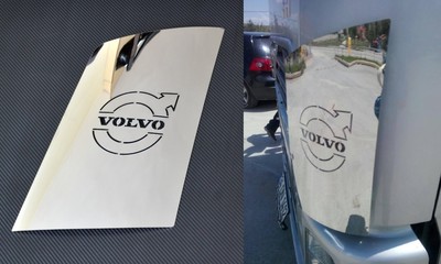 2 pcs Super Mirror Stainless Steel Front Air Spoilers Covers for Volvo ...