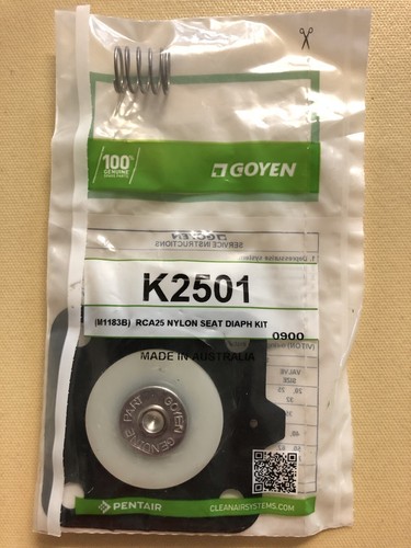 Genuine Goyen RCA25 RCA 25 Diaphragm Repair Kit K2501 (M1183B). Pentair ...
