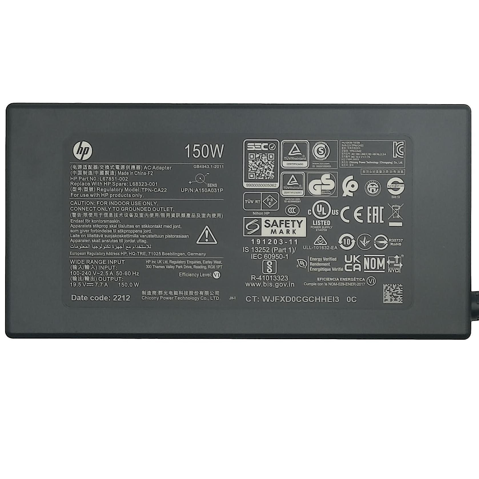 Genuine HP Pavilion 24-K 27-D AC Power Adapter Charger Supply 150W ...