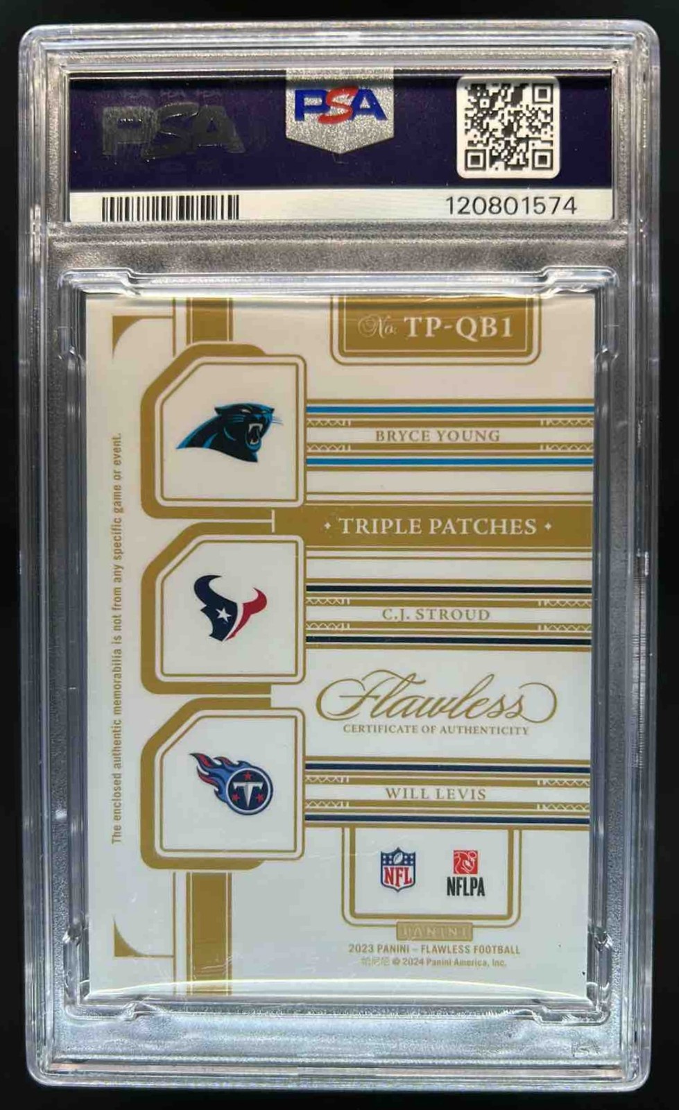 2023 Flawless Bryce Young C.J. Stroud Will Levis Triple Patch RC #1/1 ...