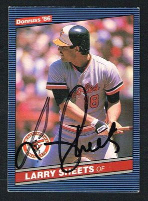 Larry Sheets #350 signed autograph auto 1986 Donruss Baseball Trading ...