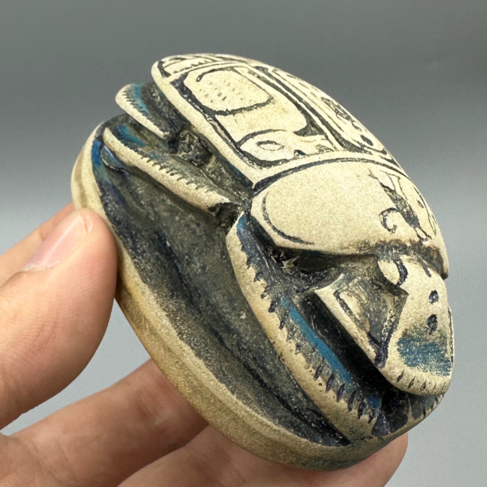 Wonderful Rare Ancient Egyptian Stone Large Scarab With Symbol Intaglio ...