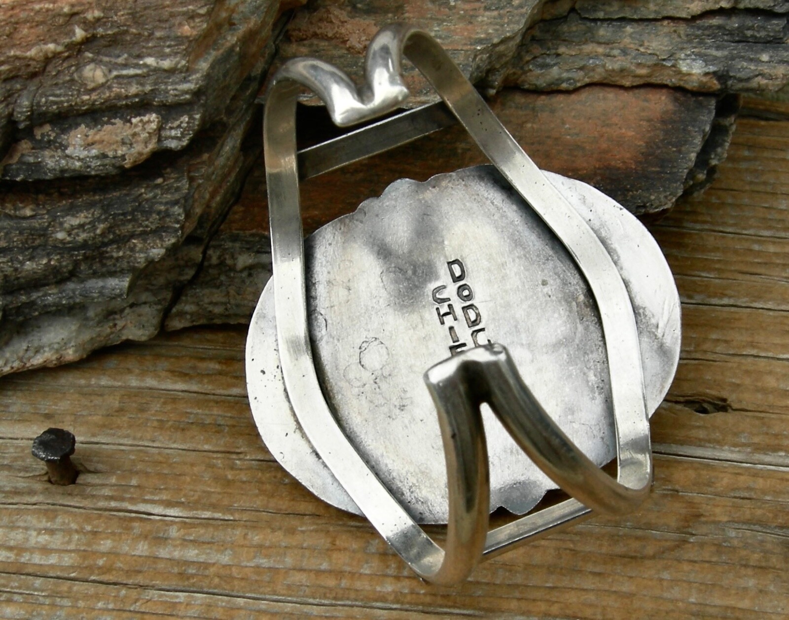 vin CHIEF DODGE NAVAJO STERLING & MULTI-INLAY GAN DANCER TALL CUFF ...