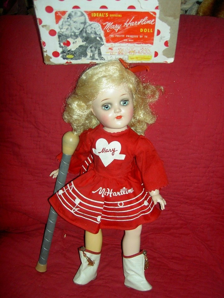 Mary Hartline Ideal TONI P91 doll 1949 with orig.RED dress,baton ...