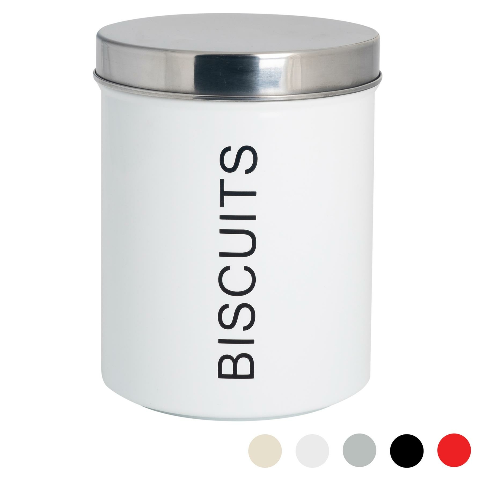 Biscuit Tin Storage Cookie Jar Barrel Canister Kitchen Container Metal ...