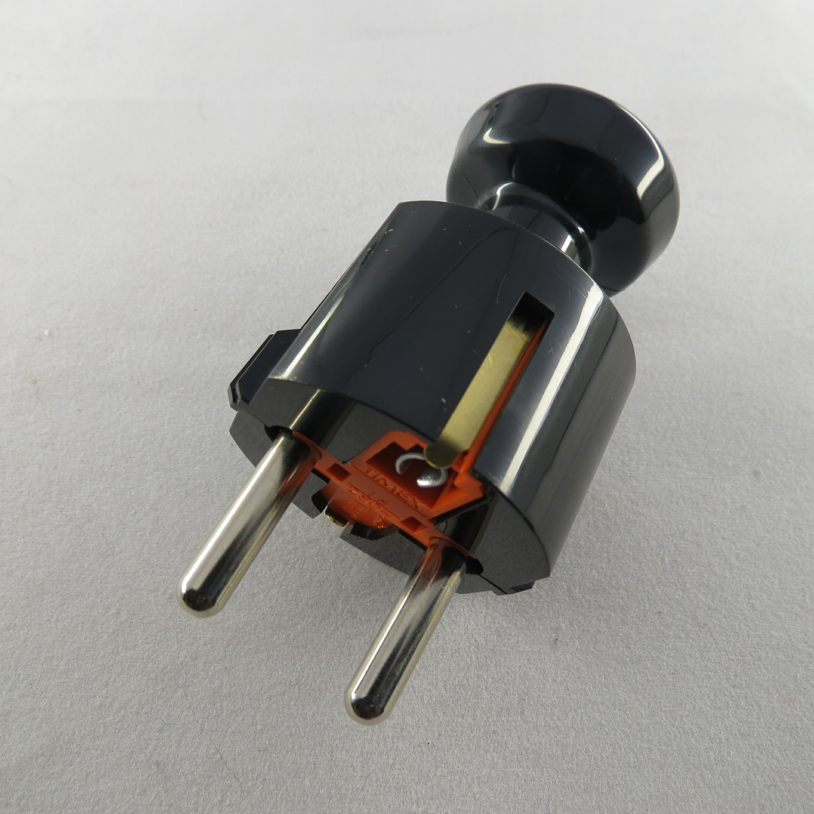 Schuko Plug Black 250V 16A Grounding, Single-Phase Power Connection for ...