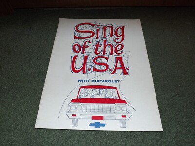 1964 CHEVROLET SING OF THE USA SALES BROCHURE CORVETTE CHEVELLE CORVAIR ...