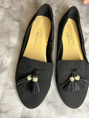 Coconuts By Matisse Womens Flat Shoes Slip On Black Faux Suede Size 9 ...