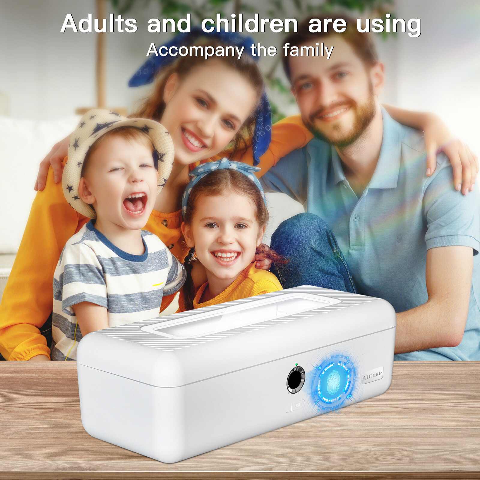 AICase Portable Biometric Fingerprint Safe Storage Box - White for sale ...