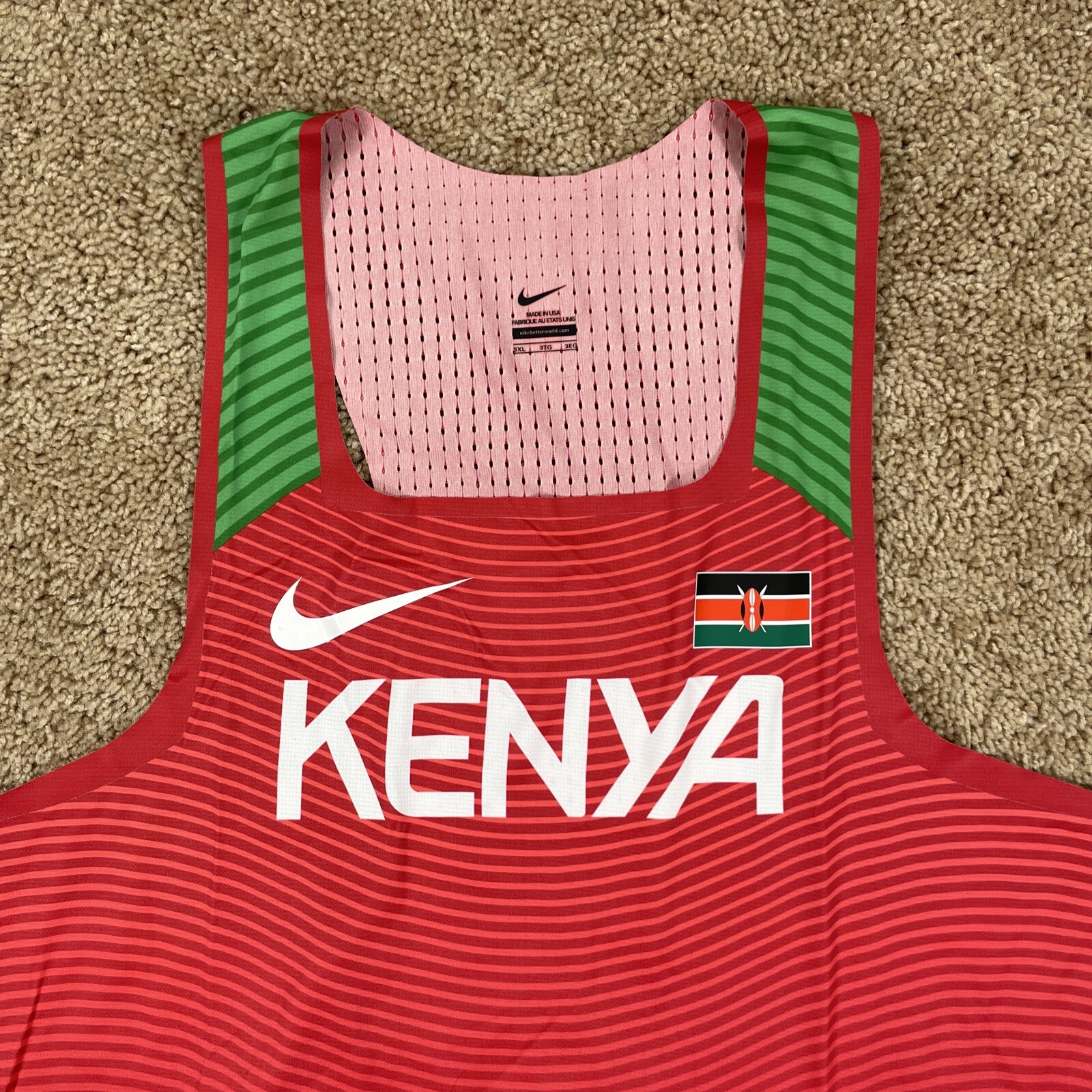 Nike Pro Elite Kenya Olympic Distance Singlet Track Field Size Large ...