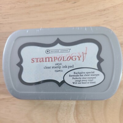 Stampology Black Onyx Stamp Ink Pad Special Formula For Clear Stamps ...