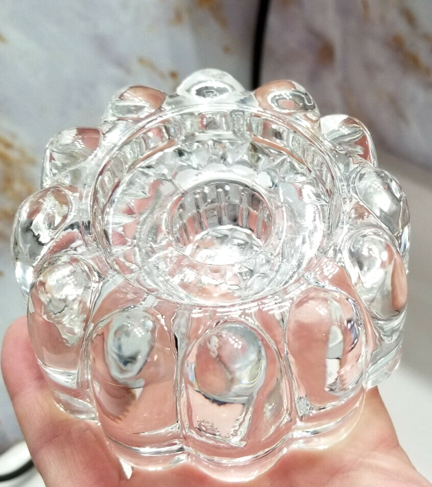 2 Vintage Princess House 3-Way Candle Holders Clear 24% Lead Crystal | eBay