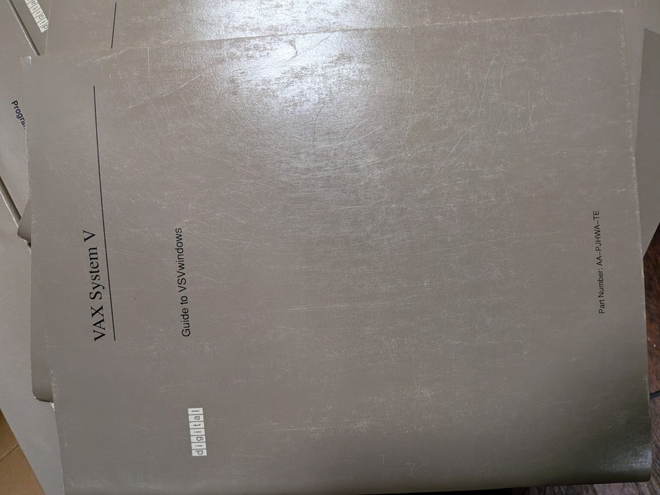 Digital Equipment Corp, VAX System V Manuals - Lot - Vintage Retro ...