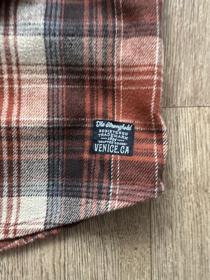 Stronghold Flannel Shacket ~~ Orange & Black | eBay UK