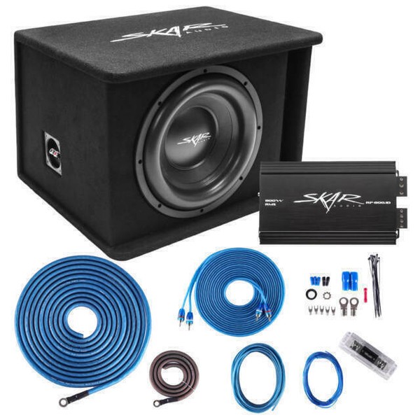 Skar Audio 12" 1,200 Watt SDR Series Subwoofer with Loaded Sub Box and ...