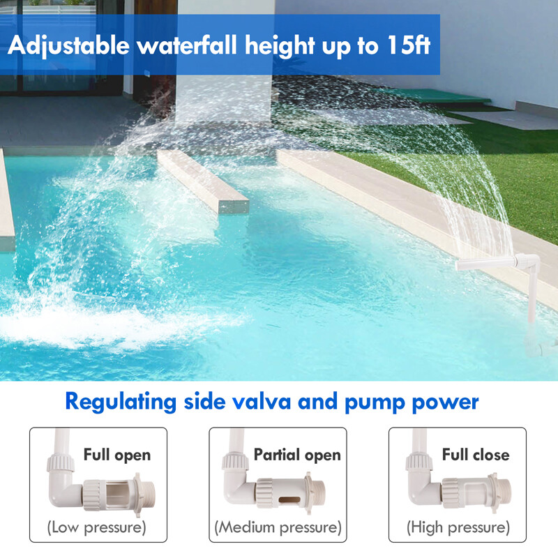 Swimming Pool Waterfall Fountain In ground Above Ground Pool Water ...