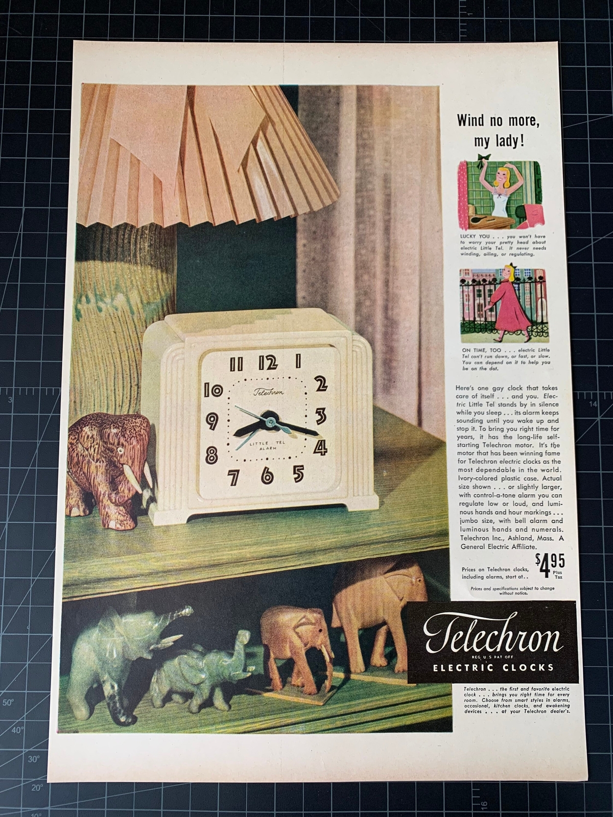 Vintage 1940s Telechron Clocks Print Ad | eBay