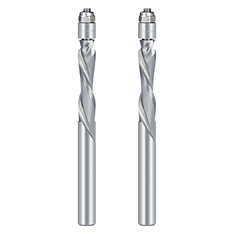 Spiral Flush Trim Router Bit Solid Carbide UP & Down Compression Router ...