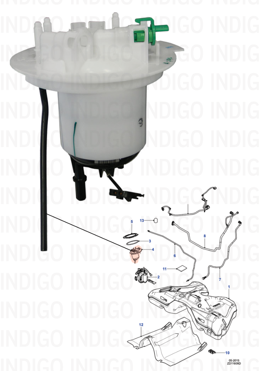 JAGUAR OEM (2010-2015) XF XJ FUEL TANK TOP FLANGE (SEND VIN TO VERIFY ...