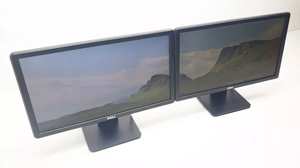 Dual DELL HP Monitor 22" 23" 24" FHD LED LCD 1080P HDMI GAMING OFFICE ...