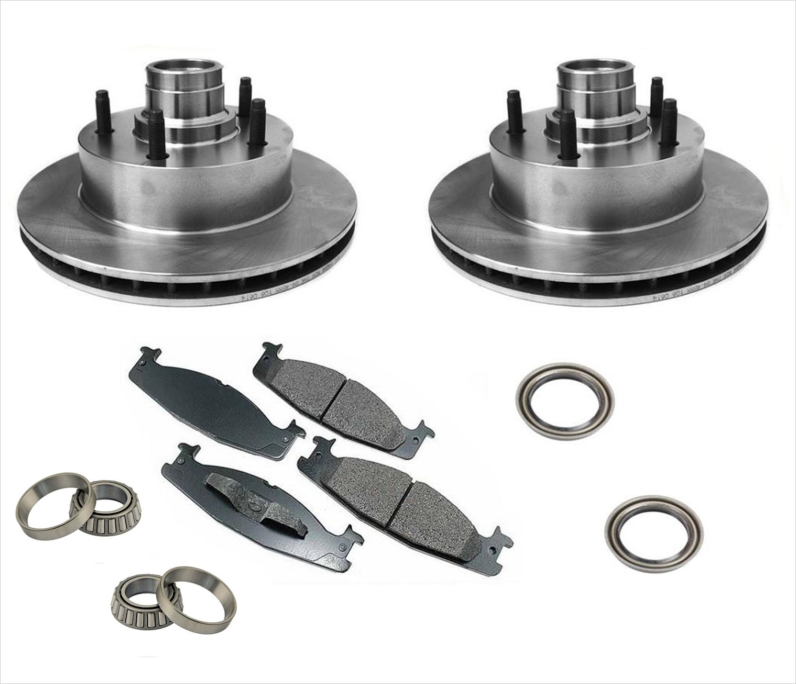 Frt Rotors Pads Seals Fits For 4 Wheel ANTI LOCK BRAKE 94-03 Ford E150 ...