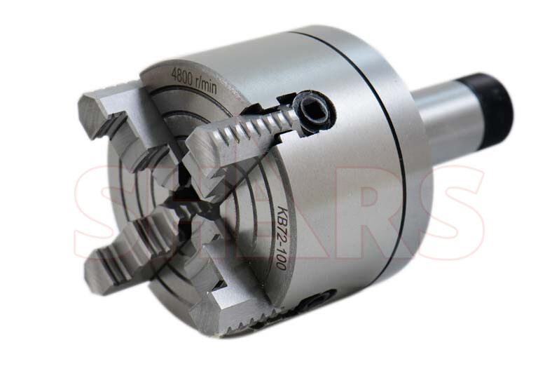 Shars 4" 4 Jaw Independent Lathe Chuck 5C Shank Arbor 3500 RPM New L ...