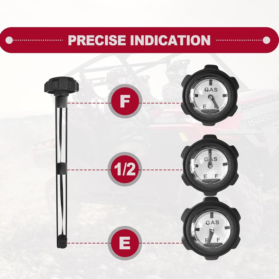 Fuel Gas Cap Gauge 16" 1240119 for 2002-2014 Polaris Ranger 400 500 700 ...