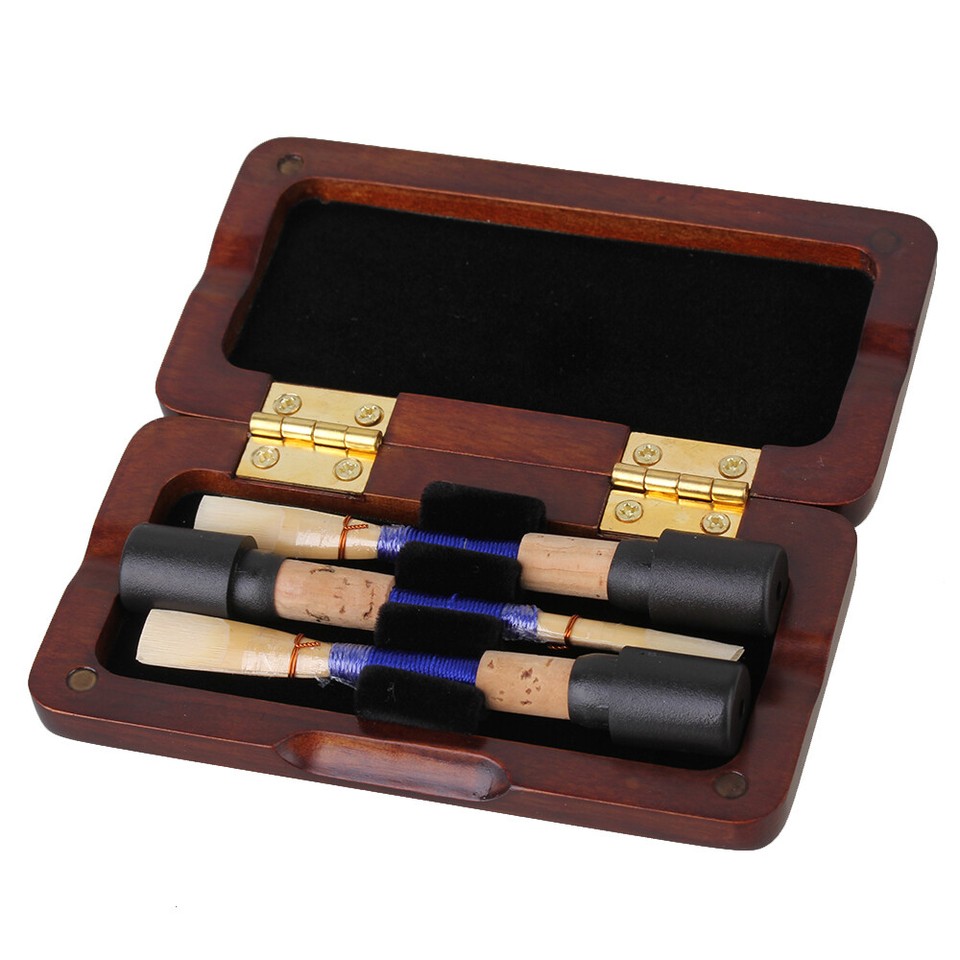 Wooden Oboe Reed Case for 3PCS Reeds Instrument Lovers XL-OR3 Wood ...