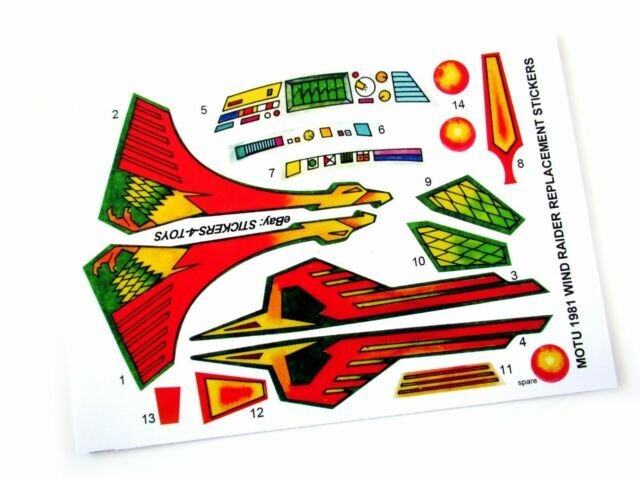 MOTU Masters of The Universe Wind Raider Replacement Sticker for sale ...