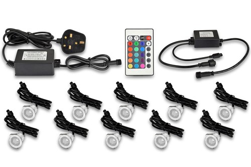Nartel - 10x Remote Control Colour Changing LED Decking Light Kit ...
