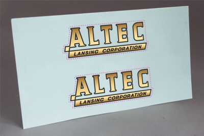 PRECUT 2 ALTEC LANSING LOGOS WATER SLIDE DECAL SMALLER SIZE for SPEAKER ...