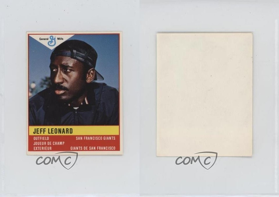 1985 General Mills Baseball Stickers Separated Jeffrey Leonard Jeff ...