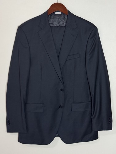 Peter Millar Flynn Solid Blue Two Button Suit Size 44 L #309 | eBay