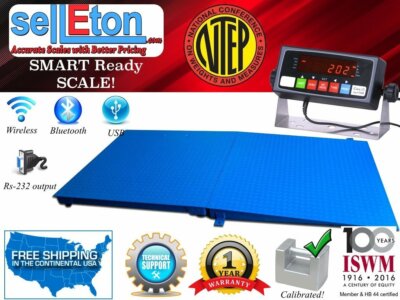 Floor Scale NTEP Pallet Size 48” x 48” (4’ x 4’) 5000 lbs x 1 lb with ...