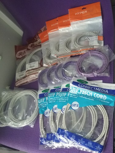 17 PIECES of Assorted CAT 5E Cables Patch Cords Brand New | eBay Australia