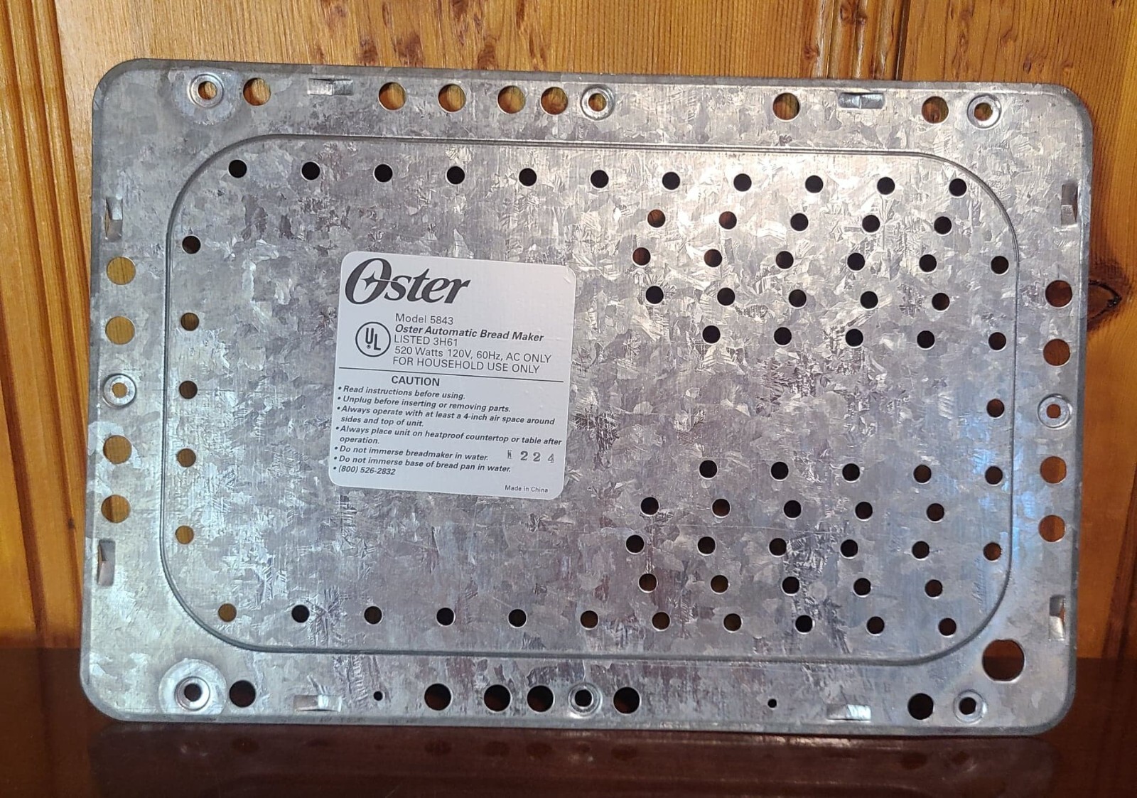 Oster Sunbeam Bread Maker Bottom Panel 5814 5815 5839 5840 5841 5842 ...