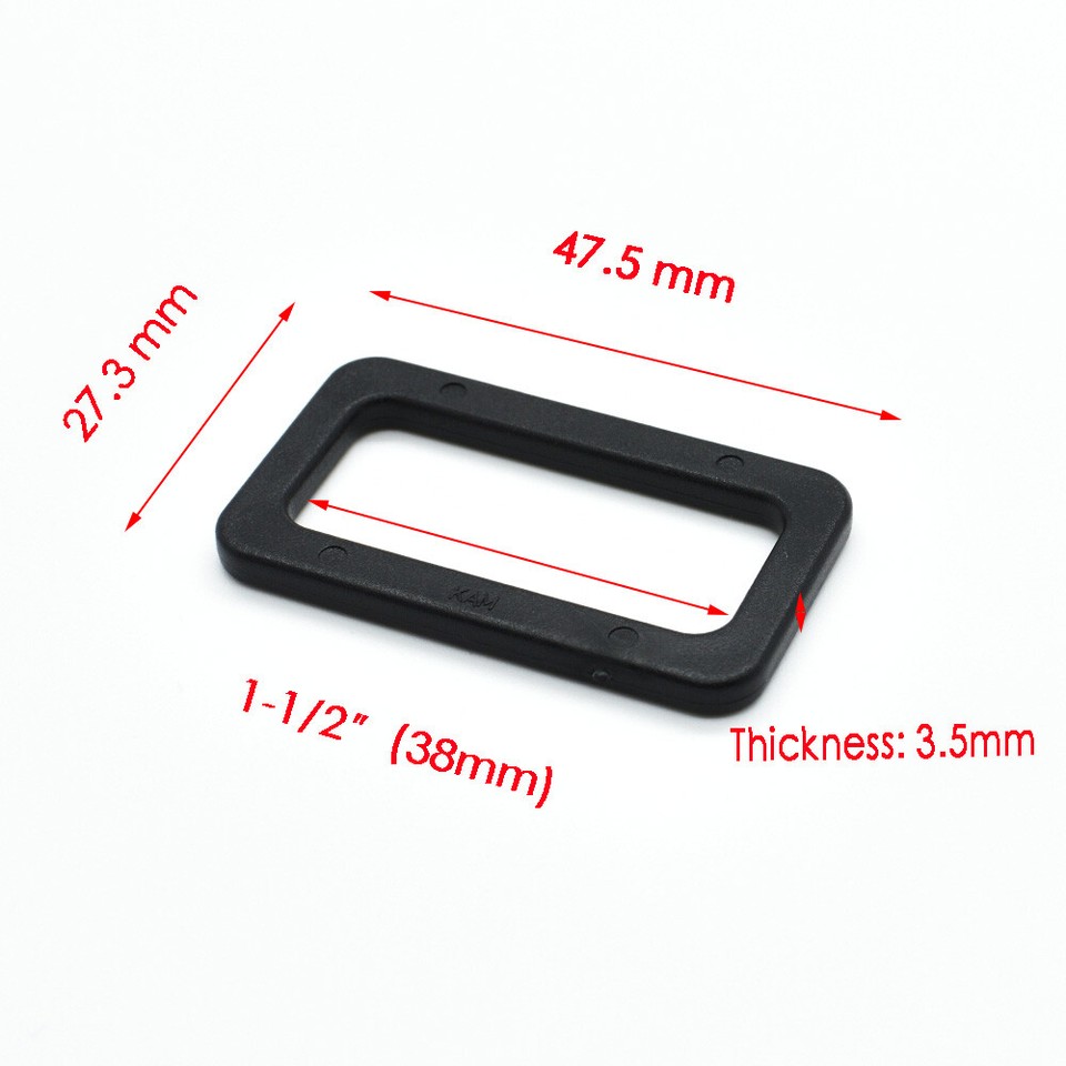 Plastic Black Loops Looploc Buckles Rectangle Rings Backpack Straps ...