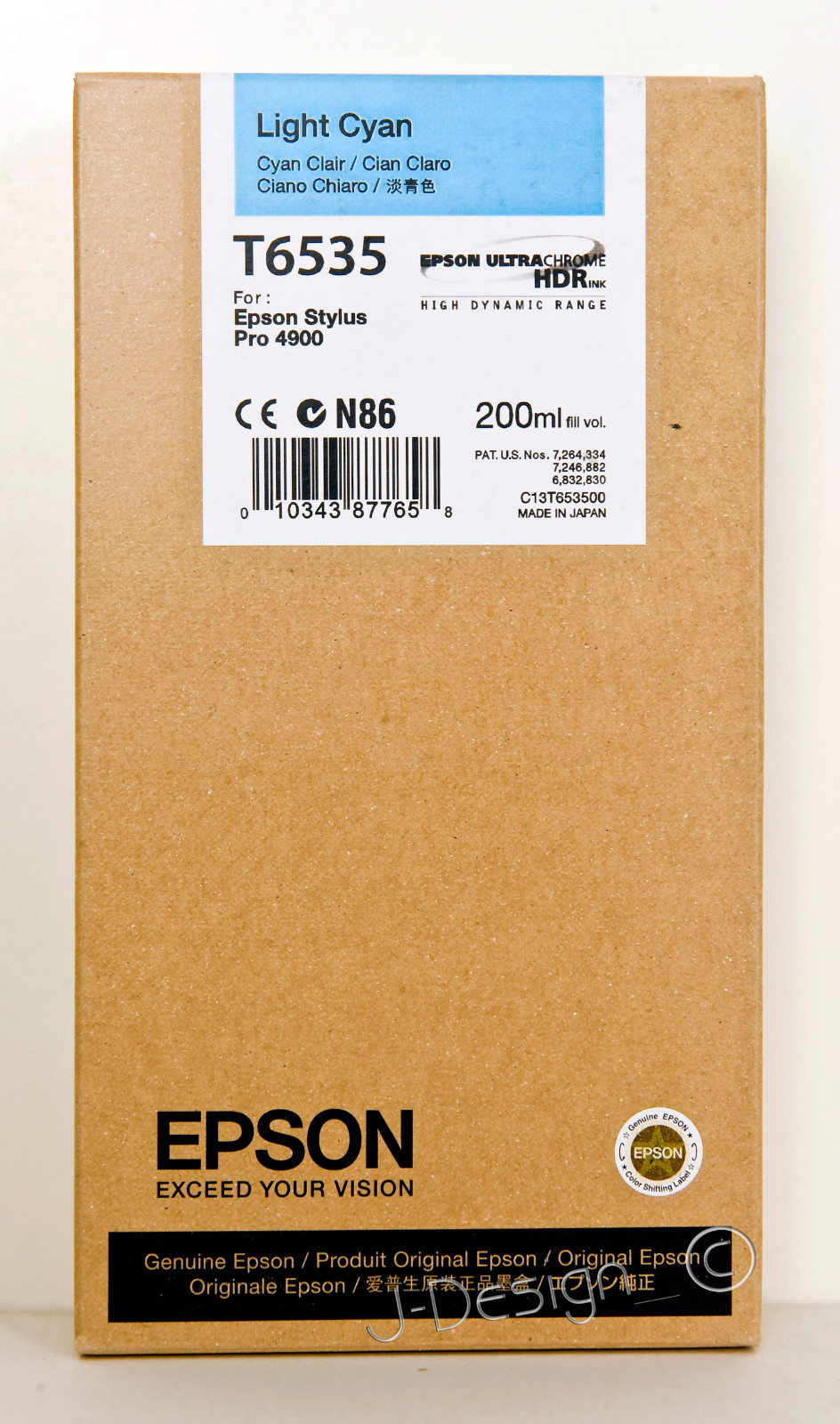 Epson T6535 Light Cyan Stylus Pro 4900 - size 200ml inks - New Ink Seal ...