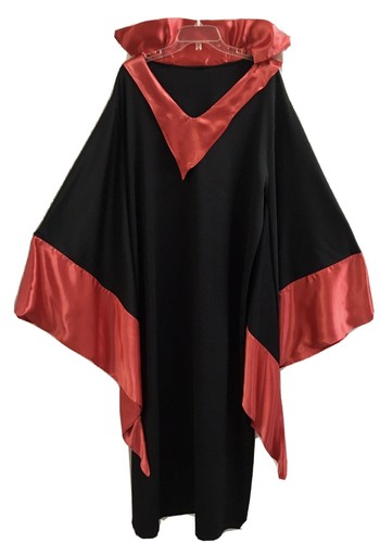 Halloween Lucifer/Ghoul Robe, Black With Red Collar, Size L/XL | eBay