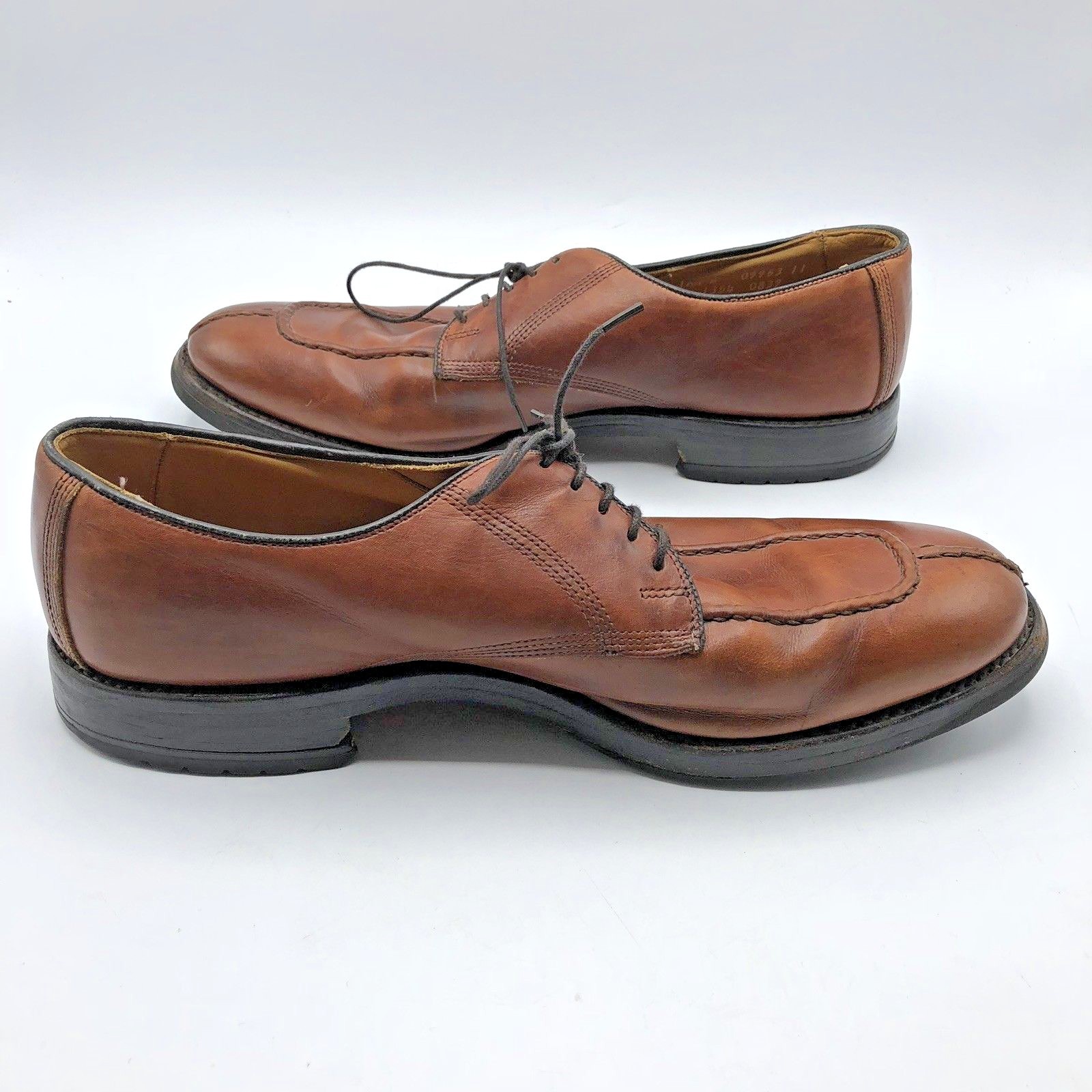 Allen Edmonds Dellwood Men Brown Leather Split Toe Oxford Shoe Size 10 ...