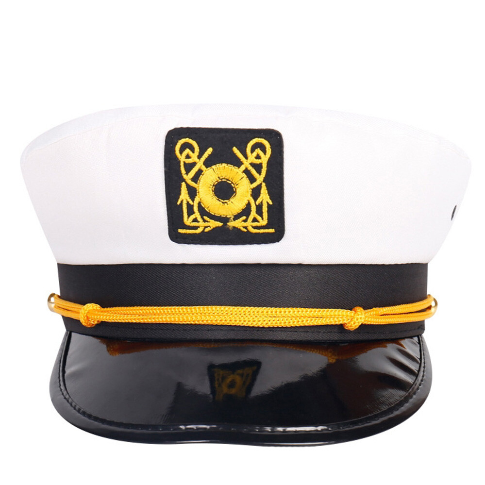 Captain Hat Pilots Party Cap Air force Hat Sailor Skipper Ship Costume ...