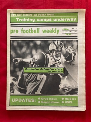 1982-1983 Pro Football Weekly magazine / You pick 'em / No label / NFL ...